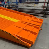 China 10 Ton Mobile Dock Ramp Steel Yellow For Efficient Loading Unloading for sale