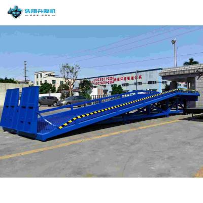 China Mobile Dock Ramp-Rated Load 10 Tons Total Length 11 Meters Truck Loading And Unloading Blue for sale