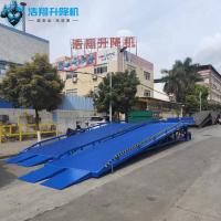 China Loading And Unloading Portable Dock Ramp Blue 10-Meter With 12-Ton Capacity For Efficient Heavy Loading for sale
