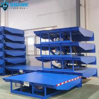 China 15T Blue Adjustable Height Hydraulic Truck Dock Leveler Loading Dock Lifts for sale