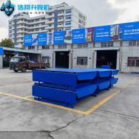 China Blue 10T Warehouse Fixed Hydraulic Dock Leveler Hydraulic Dock Ramp Adjustable Height Loading Dock for sale
