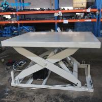 China 4 Tons Electric Stationary Lift Table Stationary Scissor Lift Mechanism White Fixed Scissor Lift Platform for sale