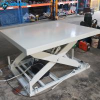 China 4 Tons Electric Stationary Lift Table Stationary Scissor Lift Mechanism White Fixed Scissor Lift Platform for sale