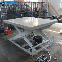 China 4 Tons Electric Stationary Lift Table Stationary Scissor Lift Mechanism White Fixed Scissor Lift Platform for sale