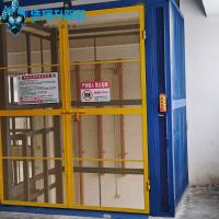 China 8m 500kg-2000kg Hydraulic Guide Rail Lift Machine Configuration for sale