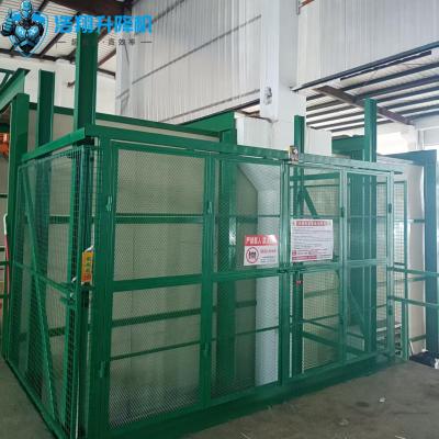 China 6m Green Warehouse Elevator Lift 20000kgs Warehouse Goods Lift Self Customized for sale