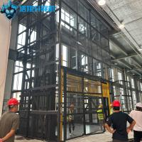 China 10m High 500kg-20000kg Industrial Goods Lift 2 Storey Hydraulic Cargo Elevator for sale