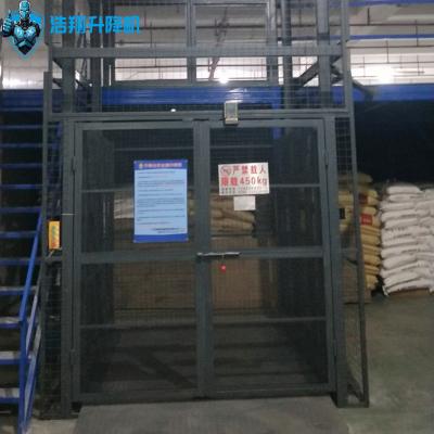 China 6m High 500kg-20000kg Grey Industrial Indoor Goods Lift Hydraulic Cargo Elevator for sale