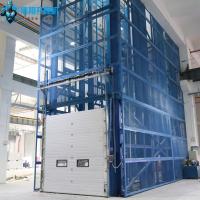 China 10m Blue Warehouse Elevator Lift 20000kgs Warehouse Goods Lift Self Customized for sale