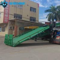 China 15 Tons Green Mobile Dock Ramp Warehouse Portable Truck Loading Ramp for sale