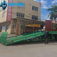 China 15 Tons Green Mobile Dock Ramp Warehouse Portable Truck Loading Ramp for sale