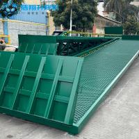 China 15 Tons Green Mobile Dock Ramp Warehouse Portable Truck Loading Ramp for sale