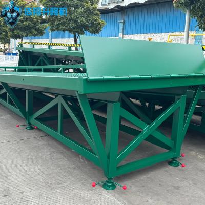 China 15 Tons Green Mobile Dock Ramp Warehouse Portable Truck Loading Ramp for sale