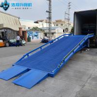 China 10T-10M Customized Blue Loading And Unloading Goods Hydraulic Dock Ramp Product Details for sale