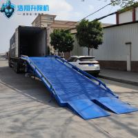 China 10T-10M Customized Blue Loading And Unloading Goods Hydraulic Dock Ramp Product Details for sale