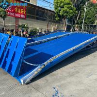 China 10T-10M Customized Blue Loading And Unloading Goods Hydraulic Dock Ramp Product Details for sale