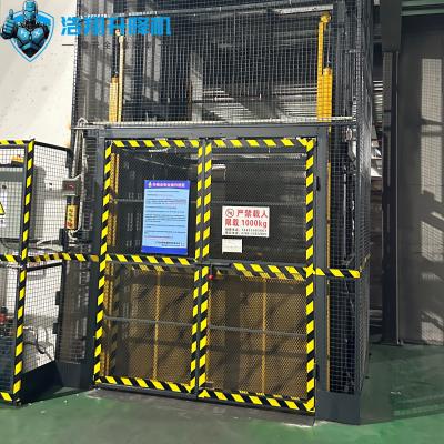 China 6m High 500kg-20000kg Industrial Indoor Goods Lift Hydraulic Cargo Elevator for sale