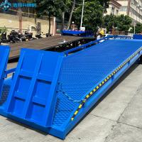 China 15T-10M Customized Blue Loading And Unloading Goods Hydraulic Dock Ramp for sale