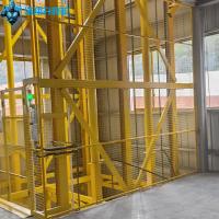 China 10m Yellow Warehouse Elevator Lift 20000kgs Warehouse Goods Lift Self Customized for sale