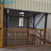 China 6m High Counterweight Door 500kg-20000kg Large Industrial Indoor Hydraulic Goods Elevator for sale