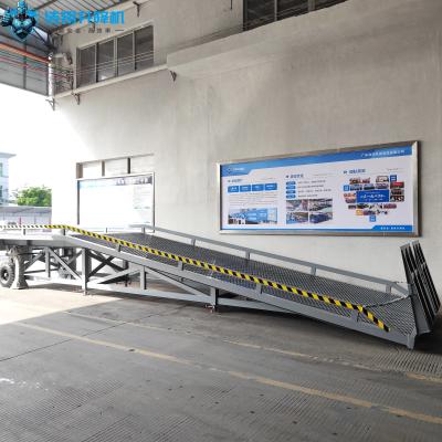 China Customized Grey 15T-12M Large Load Capacity Hydraulic Dock Ramp For Factory Warehouse for sale