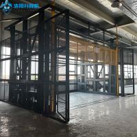 China Four-fold Door And Counterweight Door 5 Tons 8M High Customized  500kg-20000kg Large Industrial Indoor Hydraulic Freight Elevetor for sale