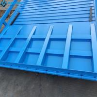 China Steel Bars Large Load Capacity Conventional  Blue Hydraulic Dock Ramp In Warehouse And Factory for sale