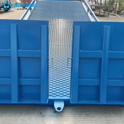 China Large Load Capacity Conventional Blue Hydraulic Dock Ramp For Loading And Unloading Freight for sale