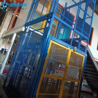 China Double Door Two Floors 6 m Warehouse Cargo Elevator Steel Heavy Loads Hydraulic Lifts for sale