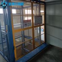 China Double Door Two Floors 6 m Warehouse Cargo Elevator Steel Heavy Loads Hydraulic Lifts for sale