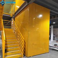 China Customized Orange Perforated Metal Protective Net  6 m Warehouse Cargo Elevator Steel Indoor Hydraulic Lifts Loading Heavy Freight for sale
