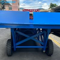 China 10T-10M Regular Blue Portable Manual Dock Ramp For Forklifts Loading And Unloading Freight for sale