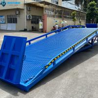 China 10T-10M Regular Blue Portable Manual Dock Ramp For Forklifts Customized for sale