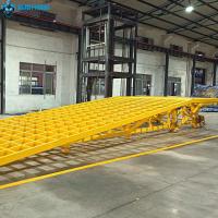 China 10T-10M Customized Yellow Large Square Panel Portable Manual Dock Ramp For Forklifts To Saving Time And Effort When Loading And Unloading Cargo for sale