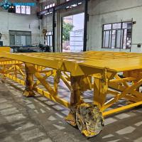 China 10T-10M Customized Yellow Large Square Panel Portable Manual Dock Ramp For Forklifts To Saving Time And Effort When Loading And Unloading Cargo for sale