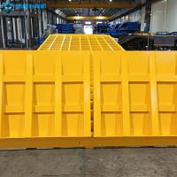 China 10T-10M Customized Yellow Large Square Panel Portable Manual Dock Ramp For Forklifts To Saving Time And Effort When Loading And Unloading Cargo for sale