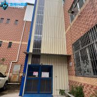 China High Floors 5T 12M Outdoor Double Door Hydraulic Guide Rail Elevator When Loading And Unloading Goods In Factory Or Warehouse for sale
