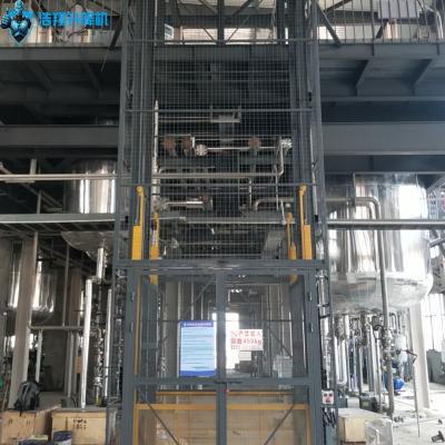 China Custom Made Hydraulic Mezzanine Cargo Lift Freight Elevator Warehouse Guide Rail Cargo Lift for sale