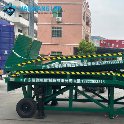 China Blue 10t Portable Container Loading/Unloading Ramp – CE/ISO Certified Hydraulic Mobile Yard Ramp Sectional for sale