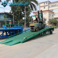 China Blue 10t Portable Container Loading/Unloading Ramp – CE/ISO Certified Hydraulic Mobile Yard Ramp Sectional for sale