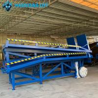 China Blue 10t Portable Hydraulic Ramp – CE/ISO Certified, Mobile Sectional Container Loading/Unloading Tool for sale