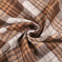 China Yarn Dyed 850gsm Dralon Fabric Tartan Tweed Polyester Wool For Overcoat for sale