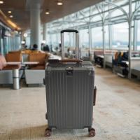China Unisex Large Trolley Case Suitcase Aluminum Frame Durable PC Material TSA Full Travel Luggage Set Fashionable Spinner Outdoors for sale