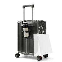 China Silent Wheel Business Travel Luggage Pc Carry On 4 Wheel Cabin Suitcase  20 Inch for sale