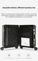 China 56cm PC Framed Business Travel Luggage Airline Carry On Suitcase Spinner Wheels for sale