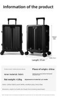 China 56cm PC Framed Business Travel Luggage Airline Carry On Suitcase Spinner Wheels for sale
