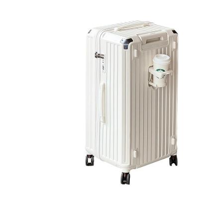 China Fashionable Business Travel Luggage Roller Bag Large Lightweight Suitcase With Cup Holder for sale