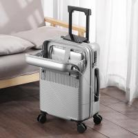 China 2025 Latest Design Extendable Anti-Theft Suitcase Front-Opening Outdoor Travel Luggage Wholesale Low Prices for sale