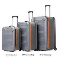China Unisex Lightweight Trolley Case One-Way Spinner Wheel Foldable Large Size ABS+PC Fashionable Password Luggage for Men's Women's for sale