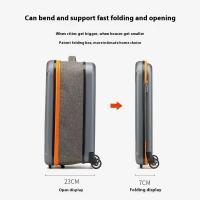 China Unisex Lightweight Trolley Case One-Way Spinner Wheel Foldable Large Size ABS+PC Fashionable Password Luggage for Men's Women's for sale